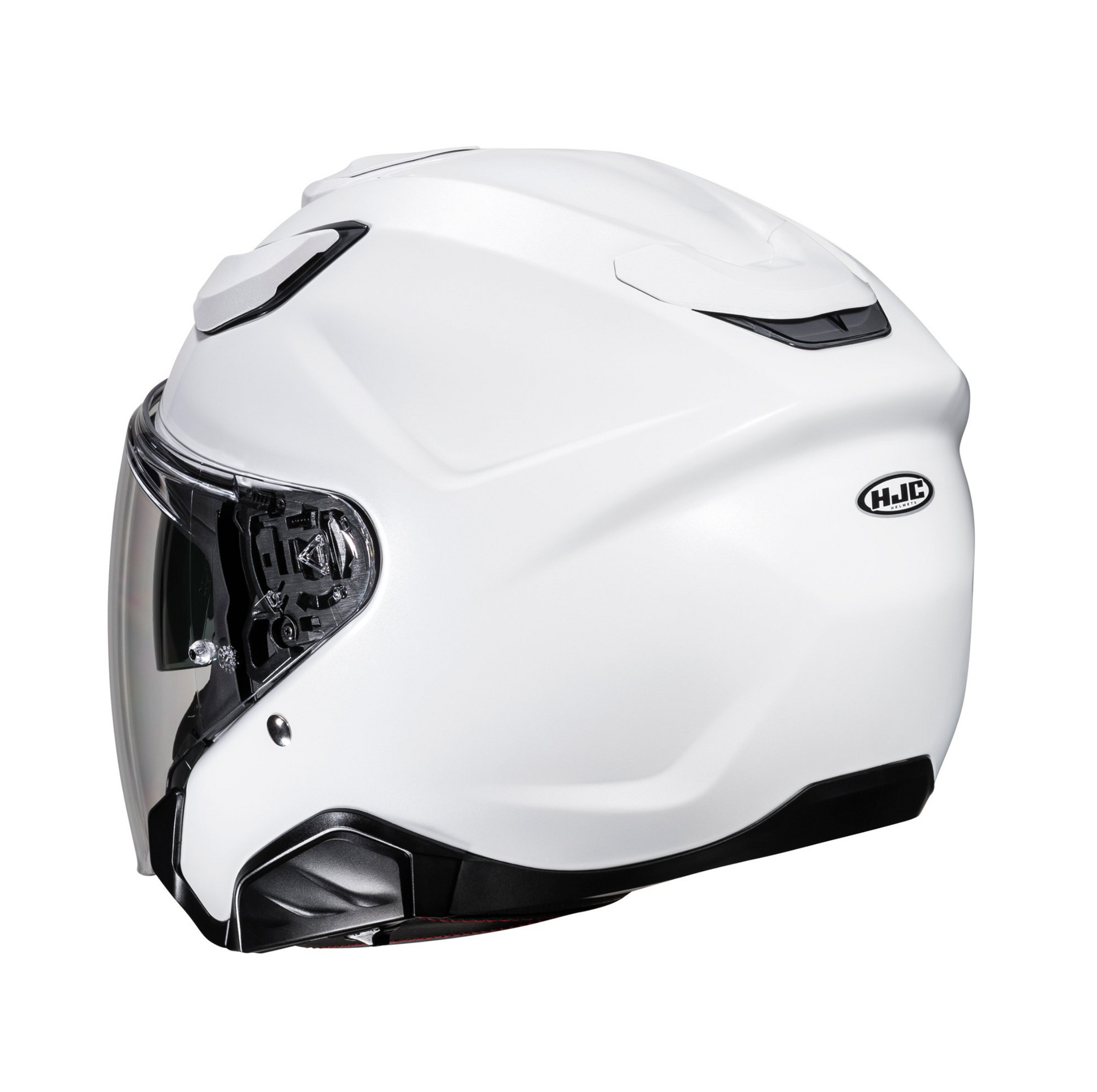 HJC F31 PEARL WHITE Twin Visor Open Face Helmet | Fat Skeleton UK