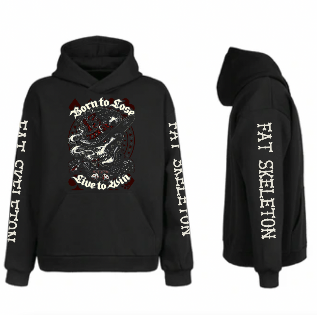 Fat Skeleton Born to Lose Hoodie | Fat Skeleton UK