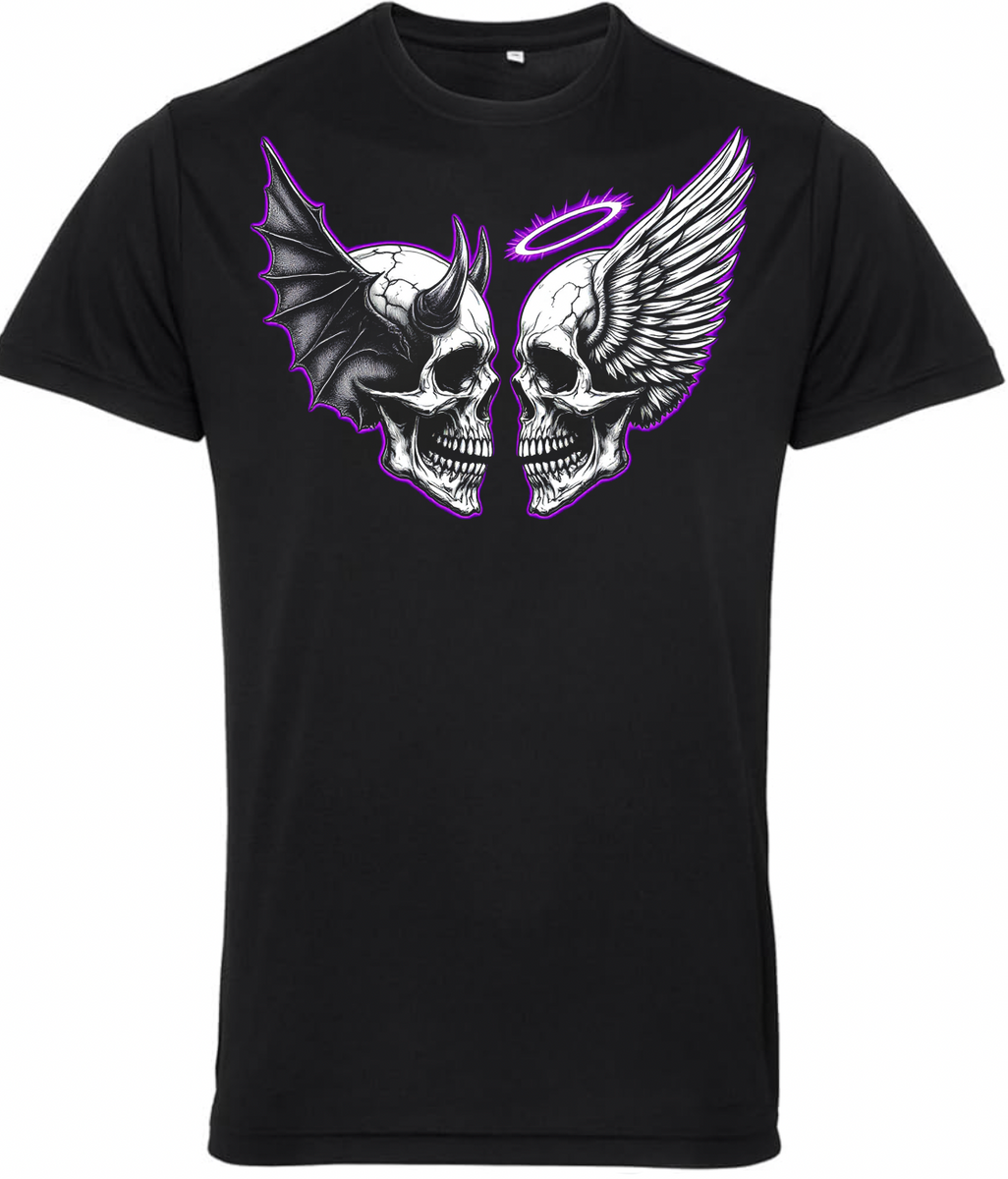 Fat Skeleton Sin or Salvation Skulls T Shirt | Fat Skeleton UK