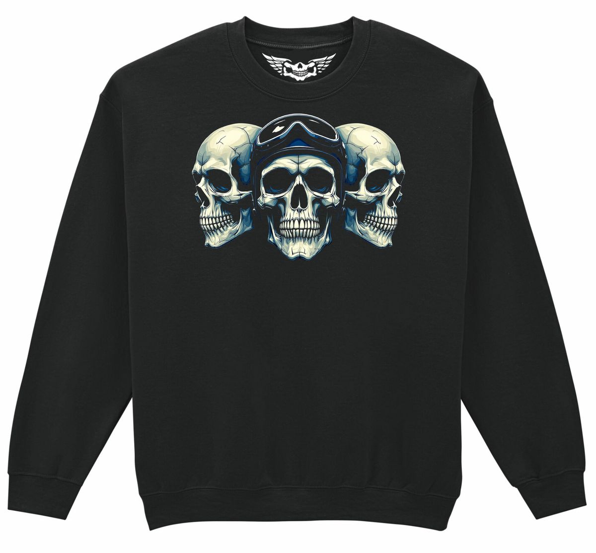 Fat Skeleton 3 Skulls Sweatshirt– Fat Skeleton UK