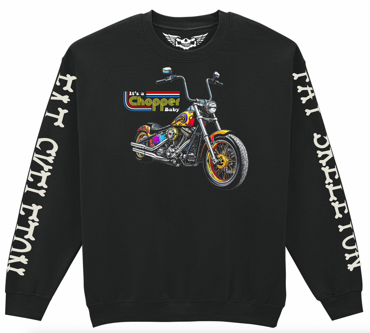 Fat Skeleton It’s a Chopper Baby Sweatshirt | Fat Skeleton UK
