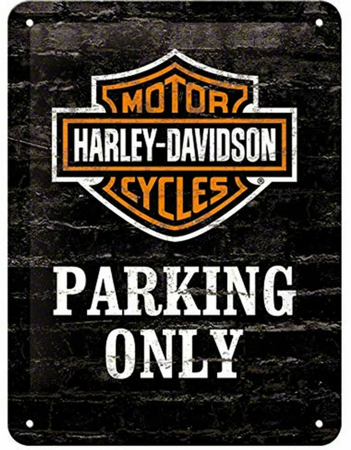Small Genuine Harley Davidson Bar & Shield logo Parking Only Sign | Fat ...