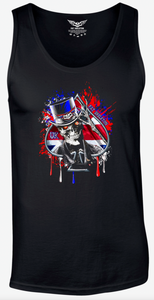 Fat Skeleton Union Jack Top Hat Skull Biker Vest– Fat Skeleton UK