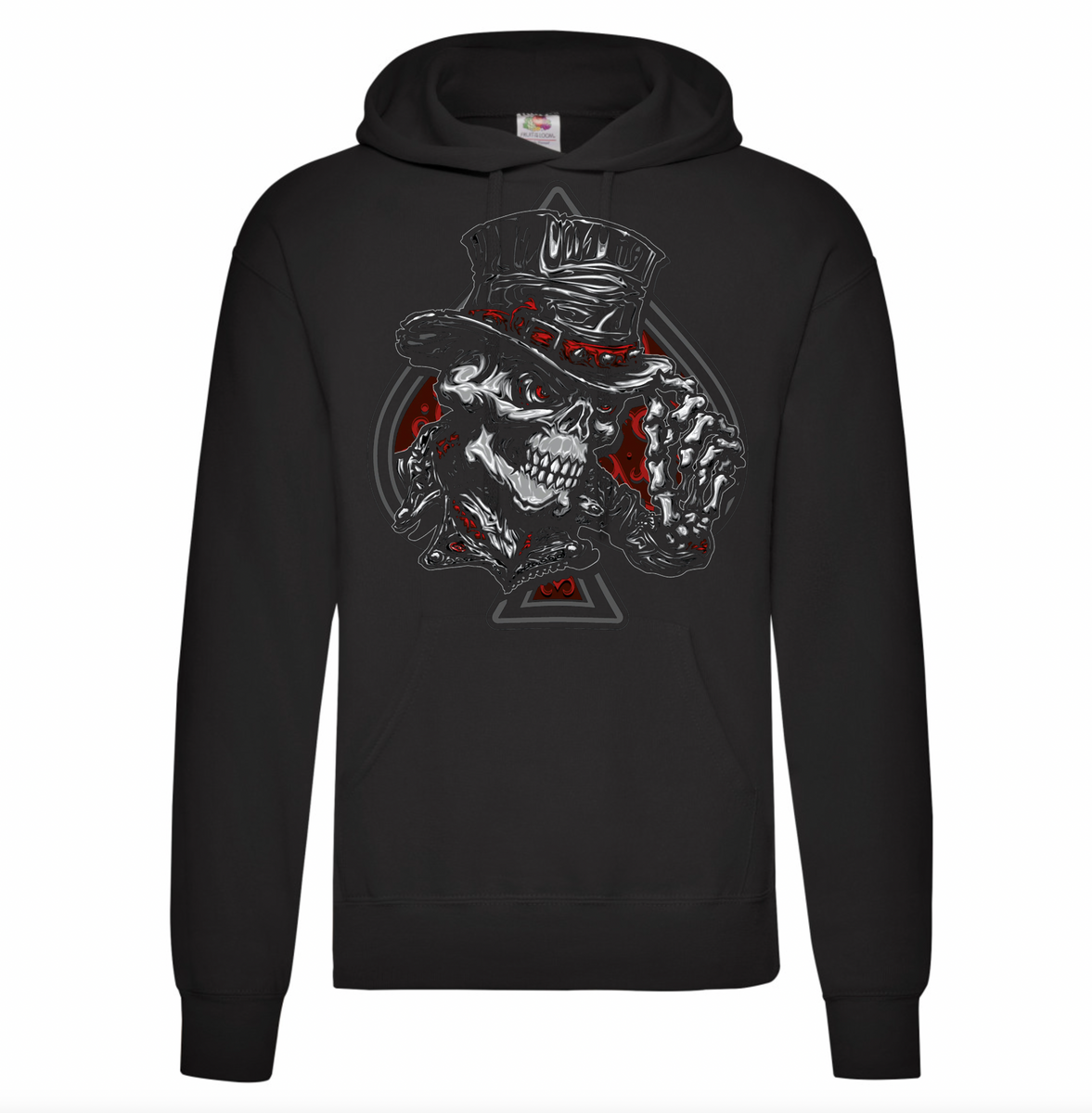 Fat Skeleton Top Hat Skull Logo Hoodie | Fat Skeleton UK