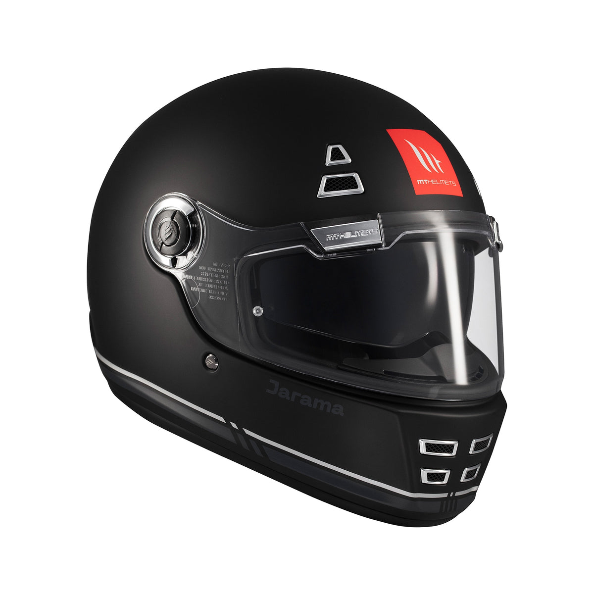 MT Jarama SV Plain Black Full Face Motorcycle Helmet– Fat Skeleton UK