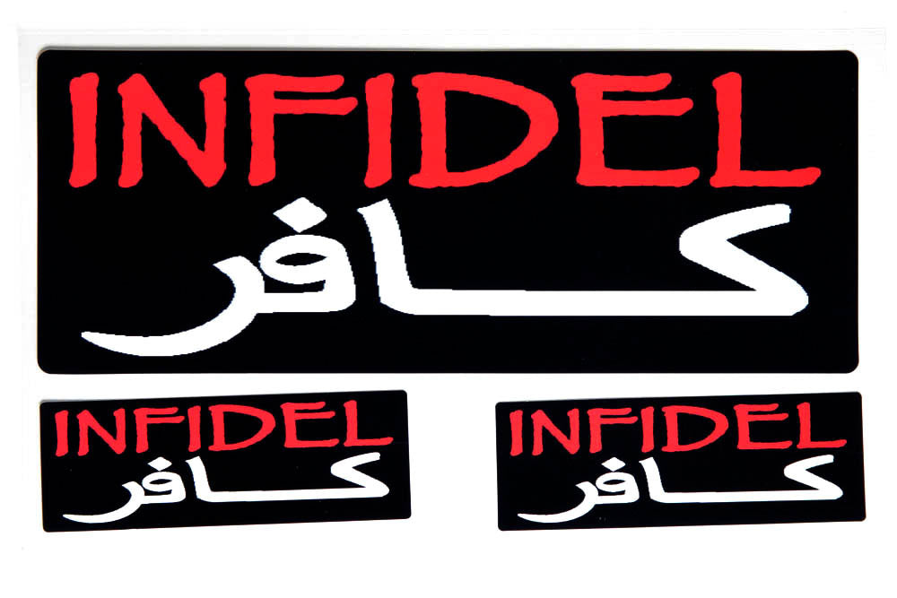 Infidel in Arabic Sticker Set | Fat Skeleton UK