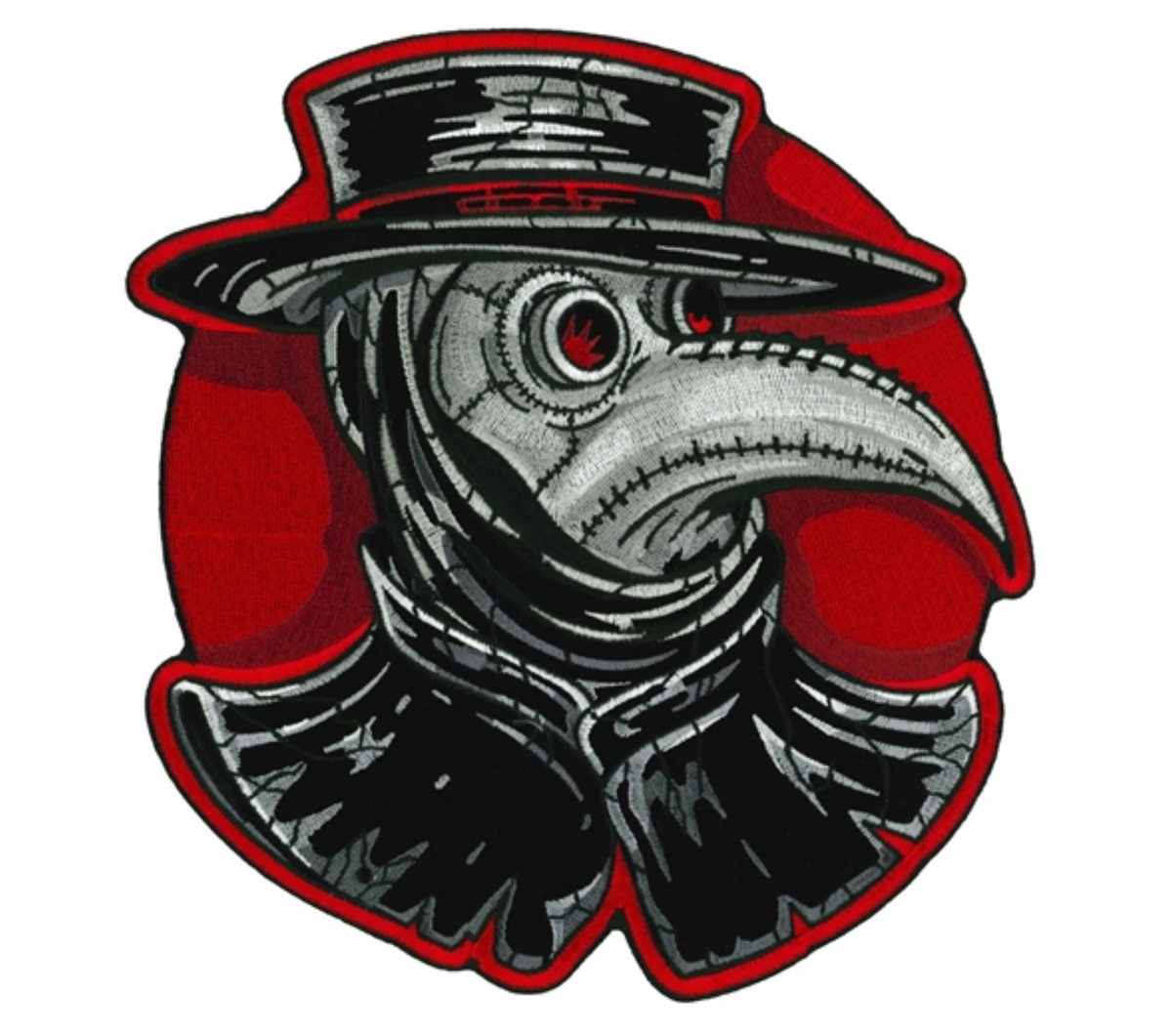 Plague Doctor 9" Sew on Patch | Fat Skeleton UK