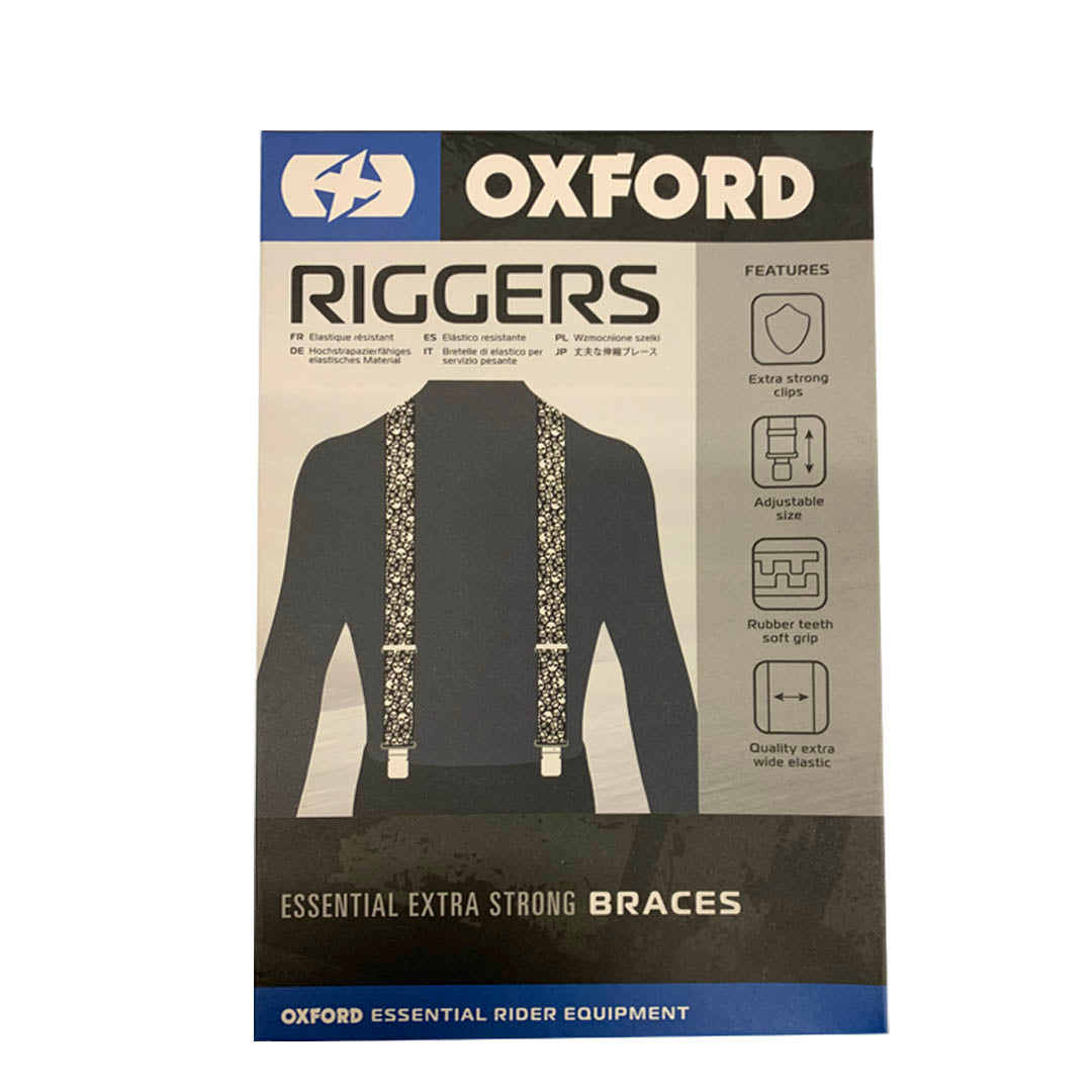 Skull Design Rider Braces Riggers by Oxford Products | Fat Skeleton UK