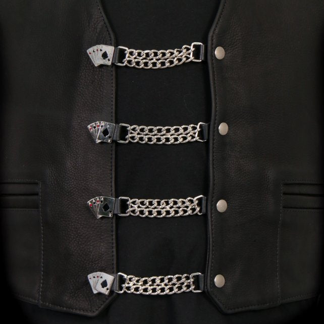 Aces Vest Extender for leather waistcoat– Fat Skeleton UK